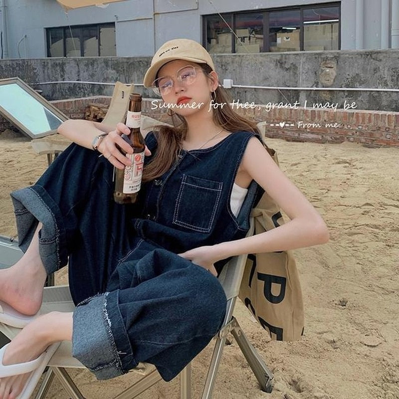 Denim Overalls with Korean Pocket | KoreanxWear