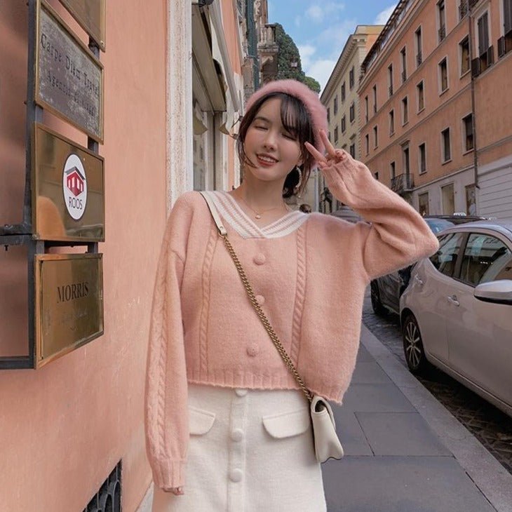 Korean Student Cardigan | KoreanxWear