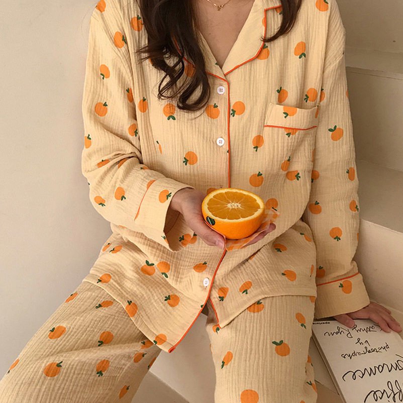 Orange Pajama Set | Koreanxwear – KoreanxWear